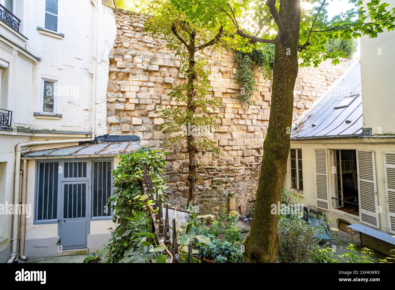 France, Paris, remains of the enclosure wall of Philippe Auguste, #62 ...