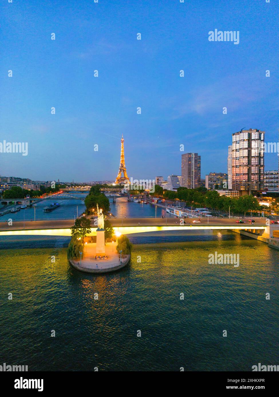 France, Paris, the banks of the Seine, the Front de Seine district, the ...