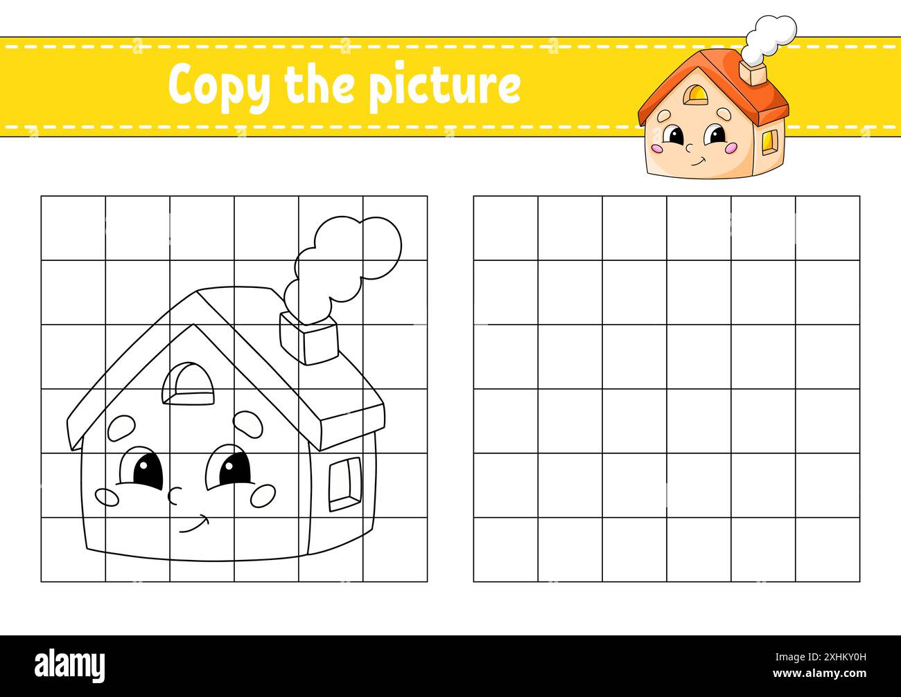 Copy the picture. Coloring book pages for kids. Education developing ...