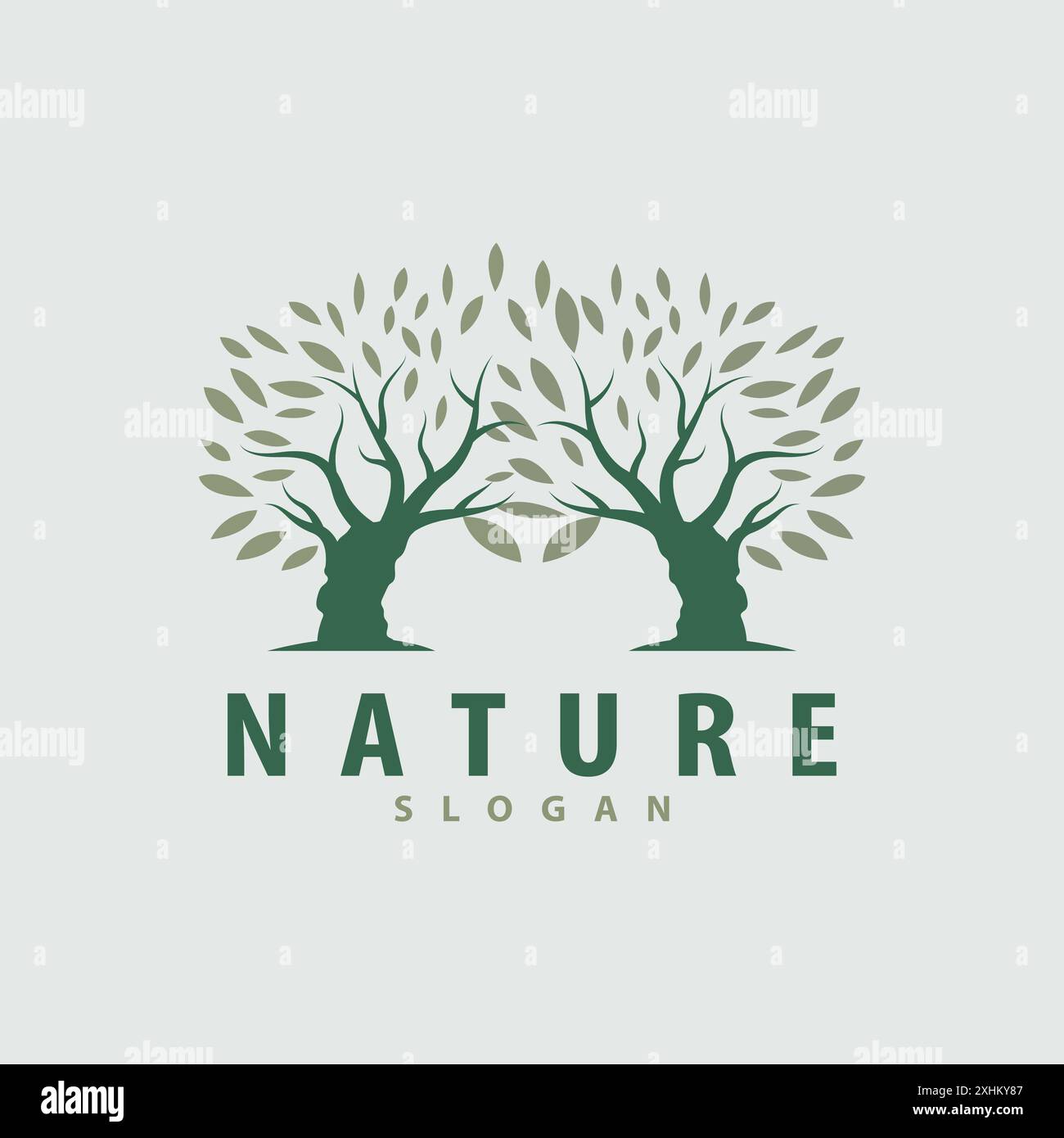 Play tree template illustration tree logo silhouette design plant ...