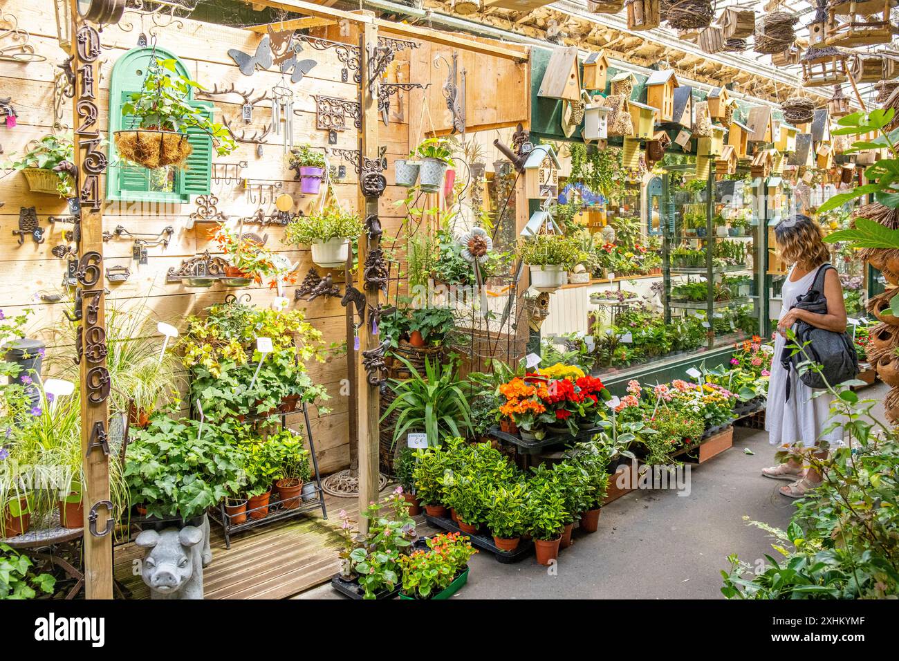 France, Paris, Ile de la Cité, Quai de Corde, the flower and bird ...