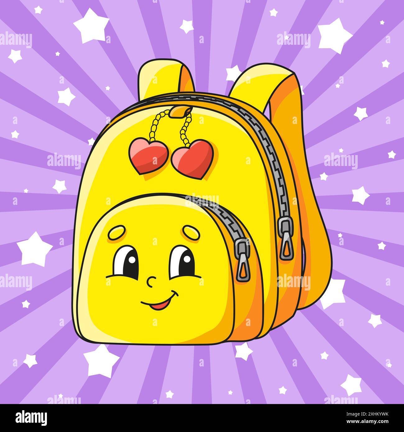 Cute cartoon character. Colorful vector illustration. Isolated on color ...