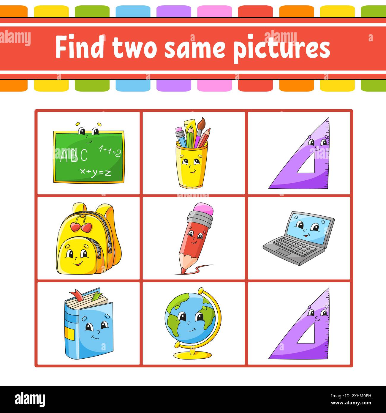 Find two same pictures. Task for kids. Education developing worksheet ...