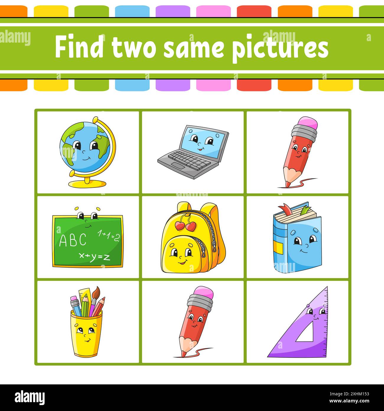 Find two same pictures. Task for kids. Education developing worksheet ...