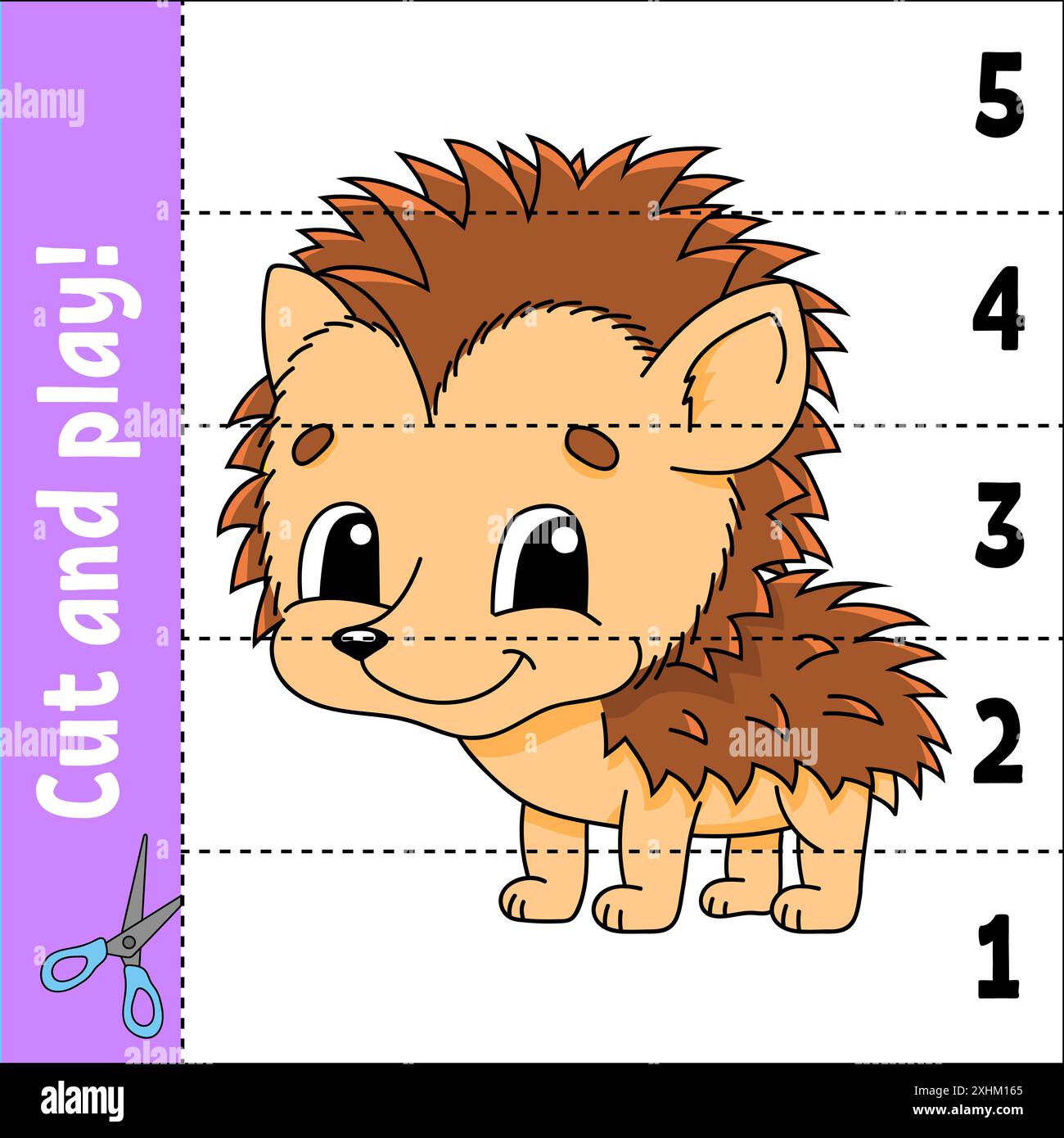 Learning numbers 1-5. Cut and play. Education worksheet. Game for kids ...