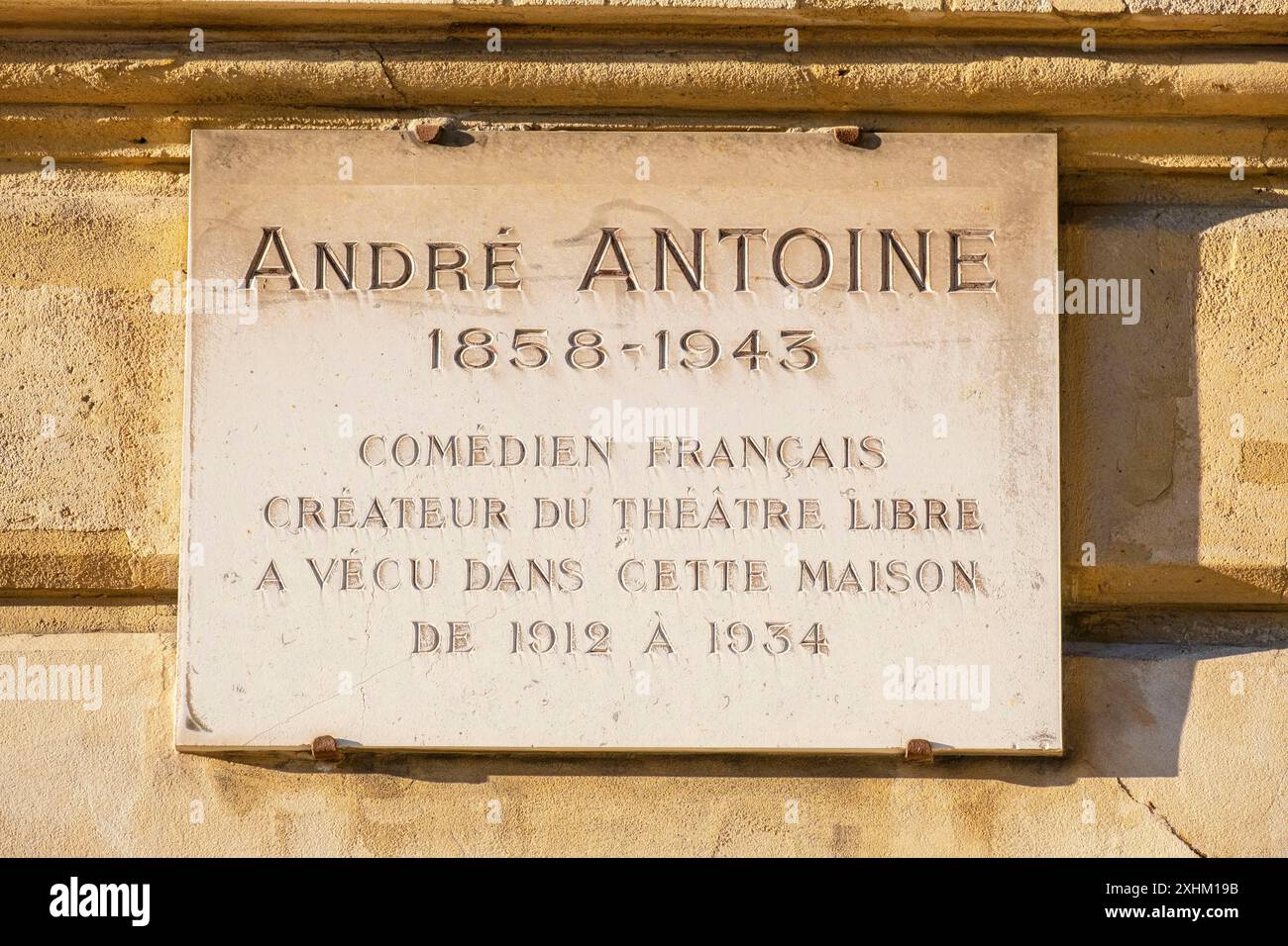 France, Paris, house of Andre Antoine Stock Photo - Alamy