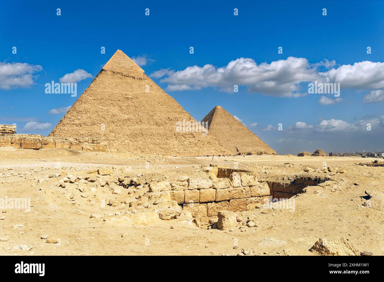 Egypt, Cairo, Giza, listed as World Heritage by UNESCO, the Khafra and ...