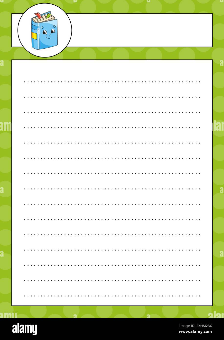 Lined sheet template. Handwriting paper. For diary, planner, checklist ...