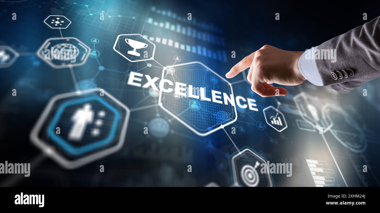Business Excellence concept. Pursuit of excellence 2024 Stock Photo - Alamy