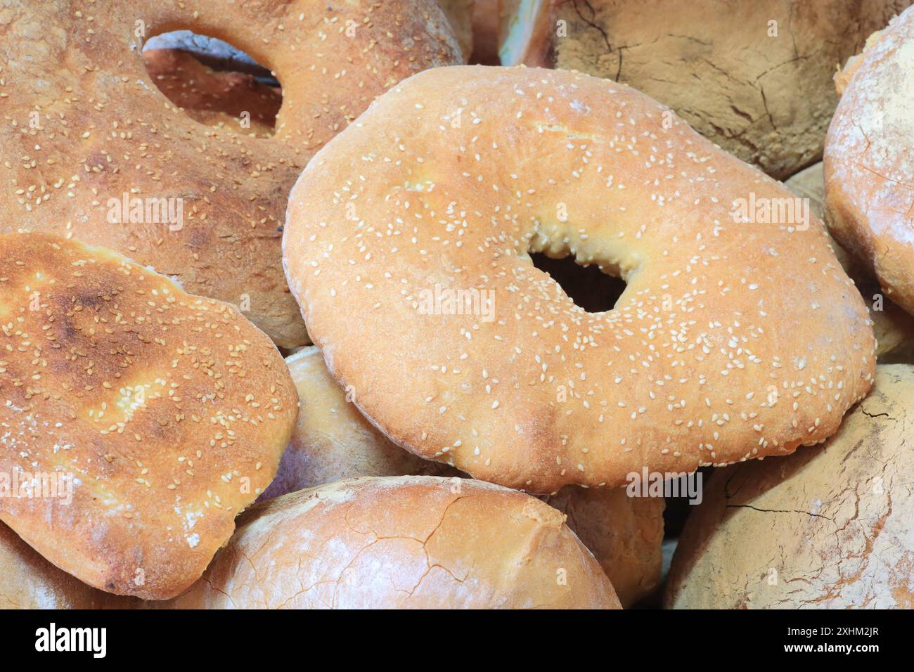 Malta, Haz Zebbug, century-old Tal-Conti bakery, breads coming out of ...