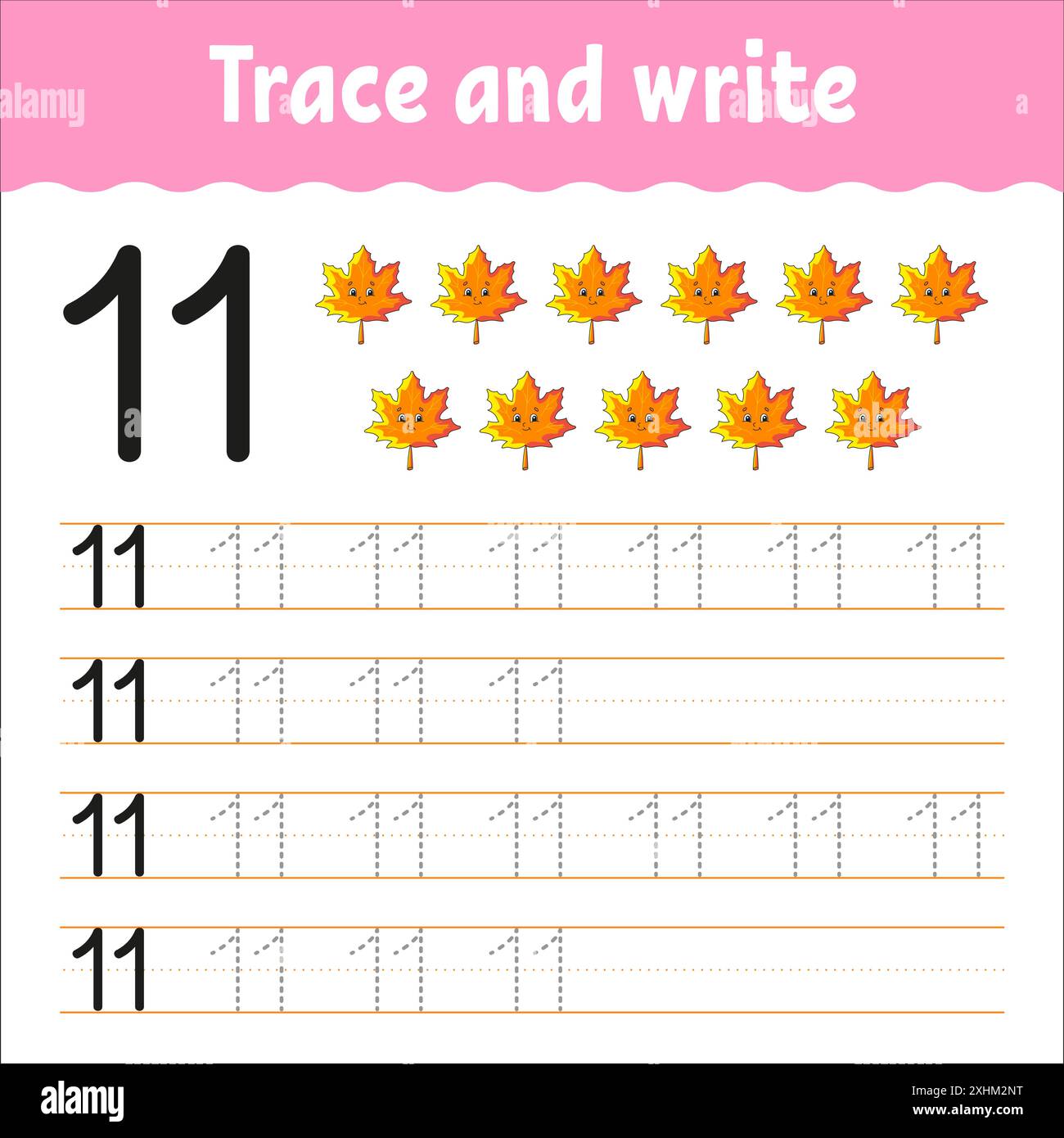 Learn Numbers. Trace and write. Handwriting practice. Learning numbers ...