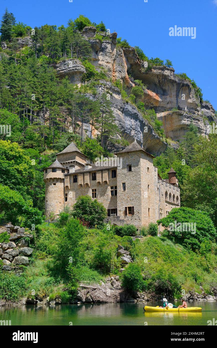 France, Lozere, Gorges du Tarn, Chateau de la Caze Stock Photo - Alamy