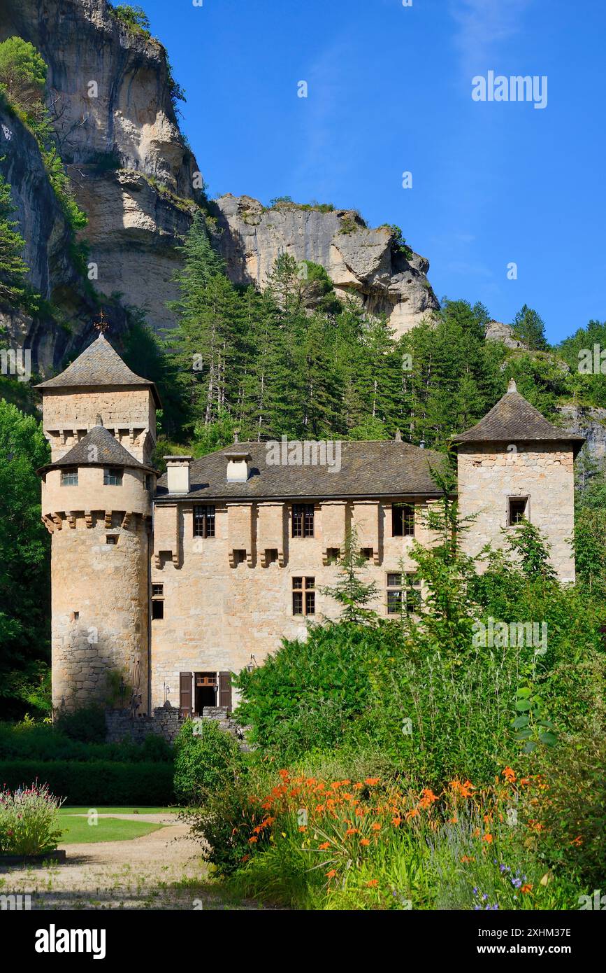 France, Lozere, Gorges du Tarn, Chateau de la Caze Stock Photo - Alamy
