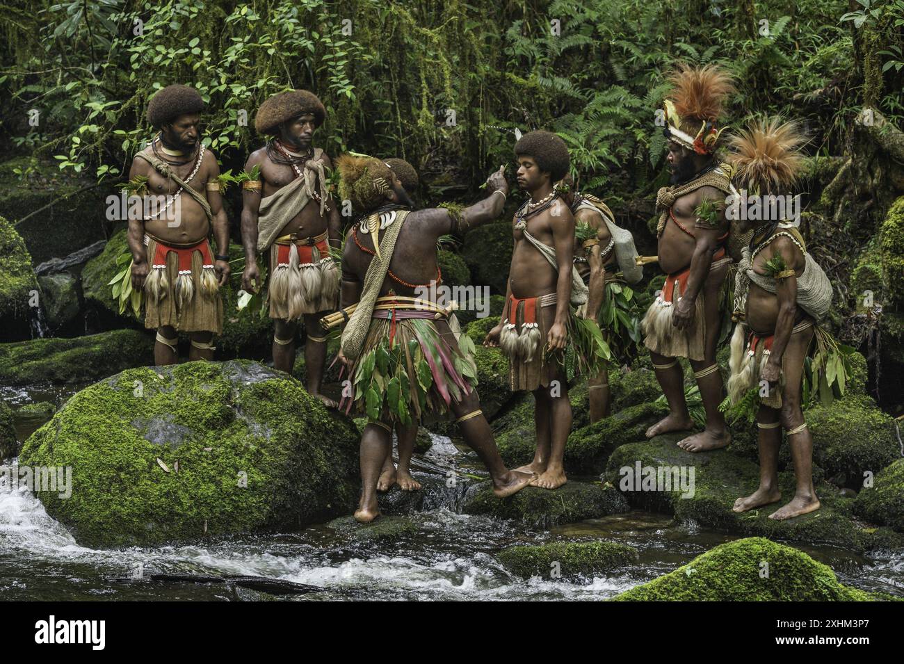 Papua New Guinea, Hela province, Ambua region, Huli tribe, initiation ...
