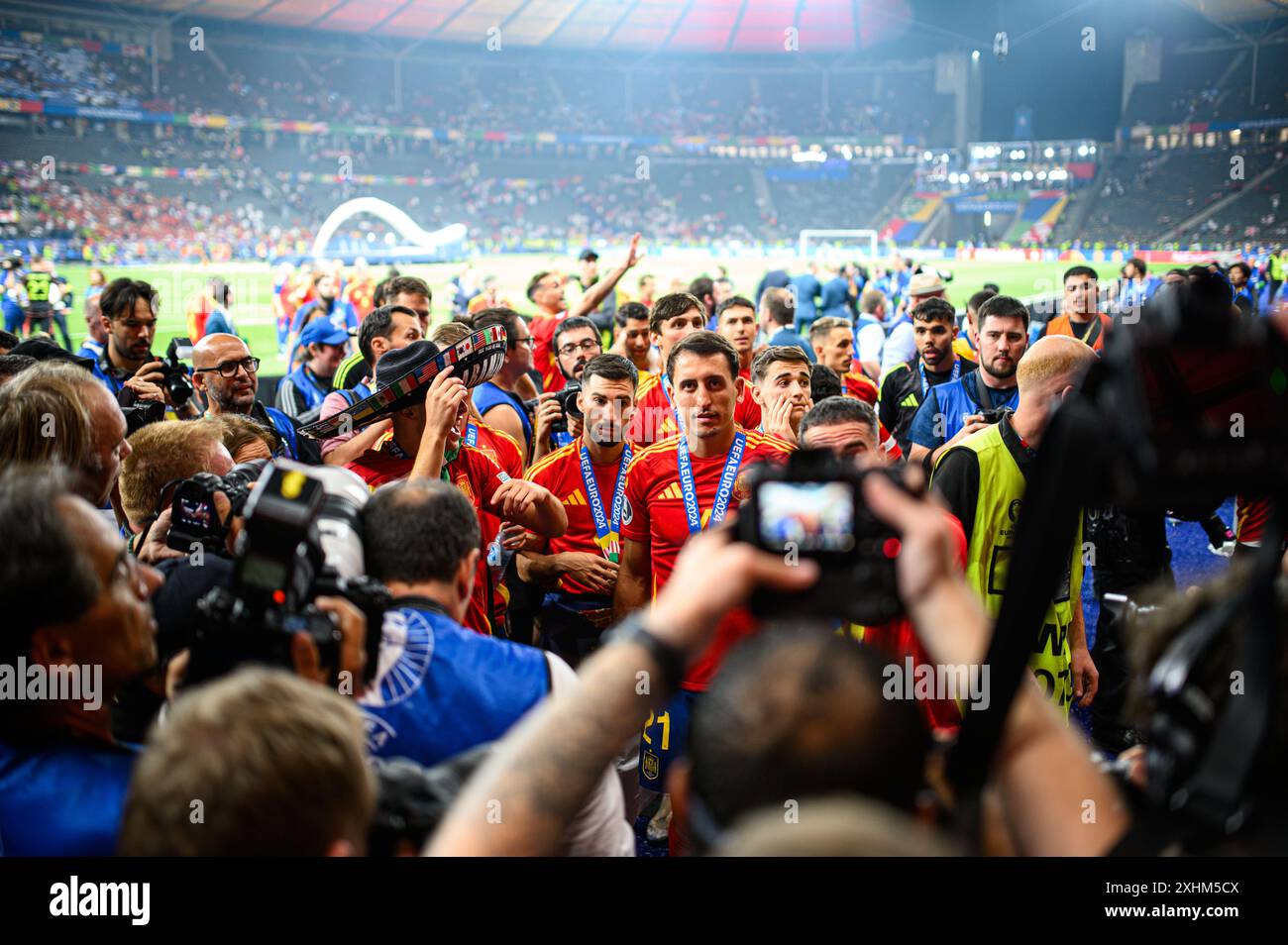 BERLIN, GERMANY - 14 JULY, 2024: The football match of Final EURO 2024 ...