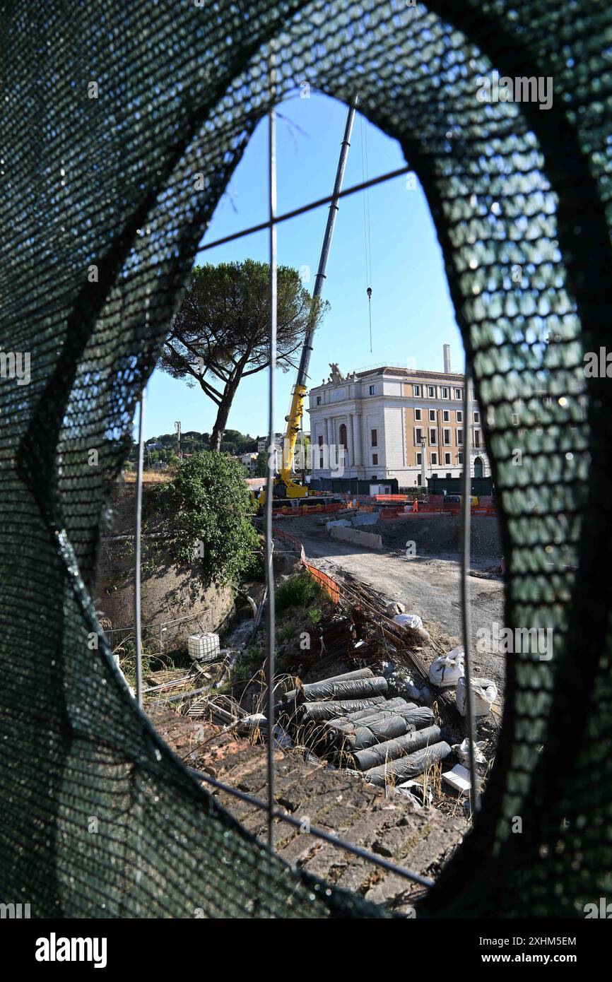 The transformation of Piazza Pia near the Vatican is underway on July ...