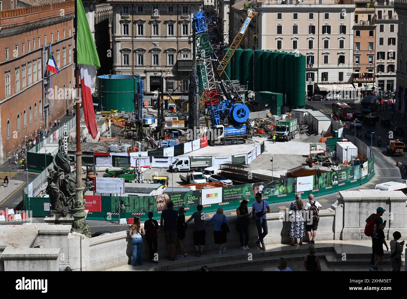 Construction of a major underground hub is underway in central Piazza ...