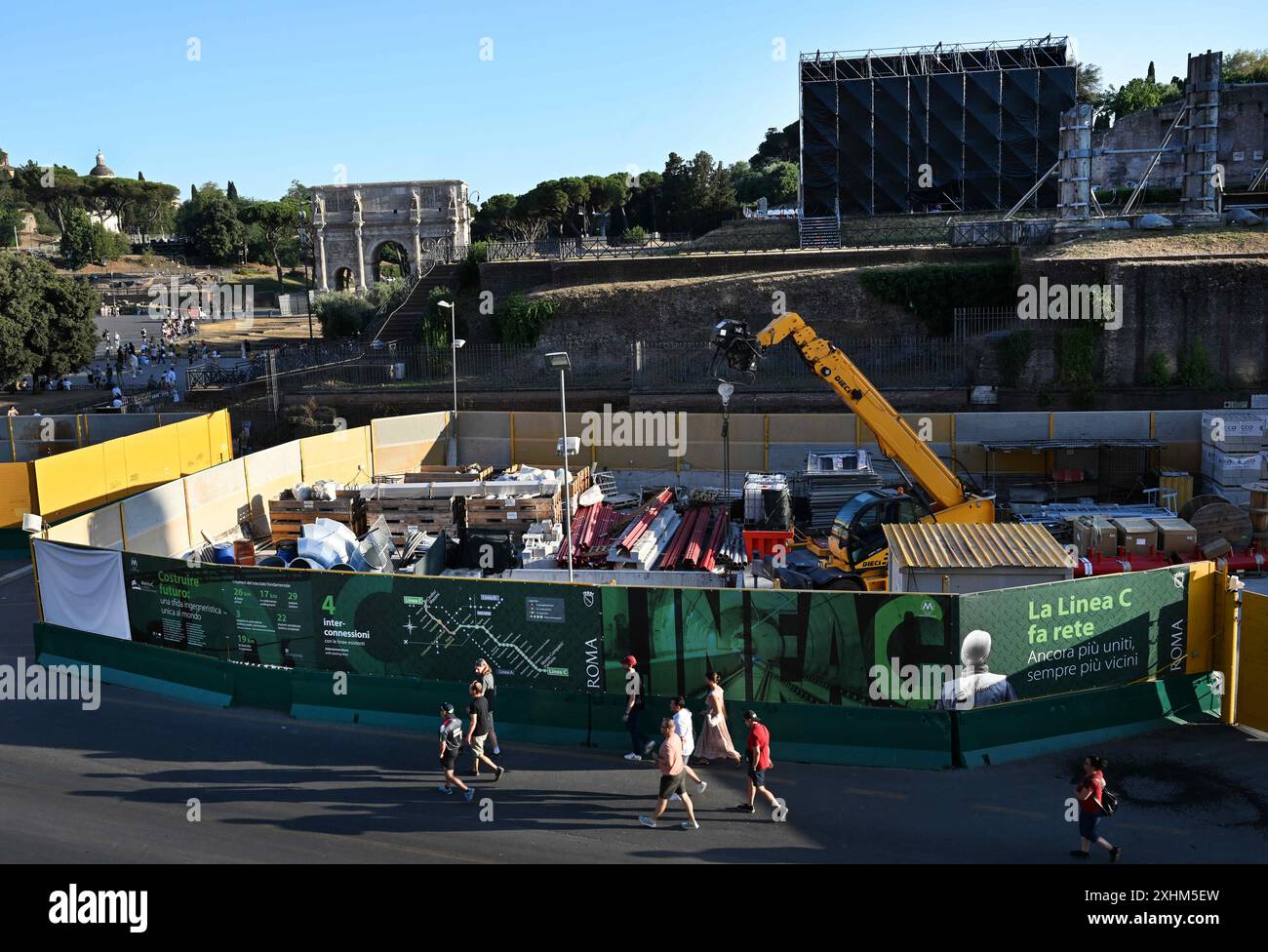 Construction of a major underground hub is underway near the Roman ...