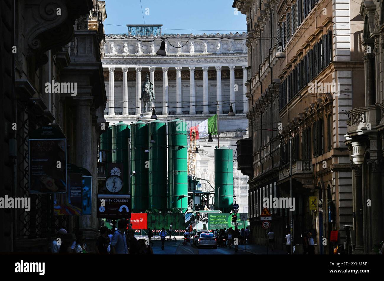 Construction of a major underground hub is underway in central Piazza ...