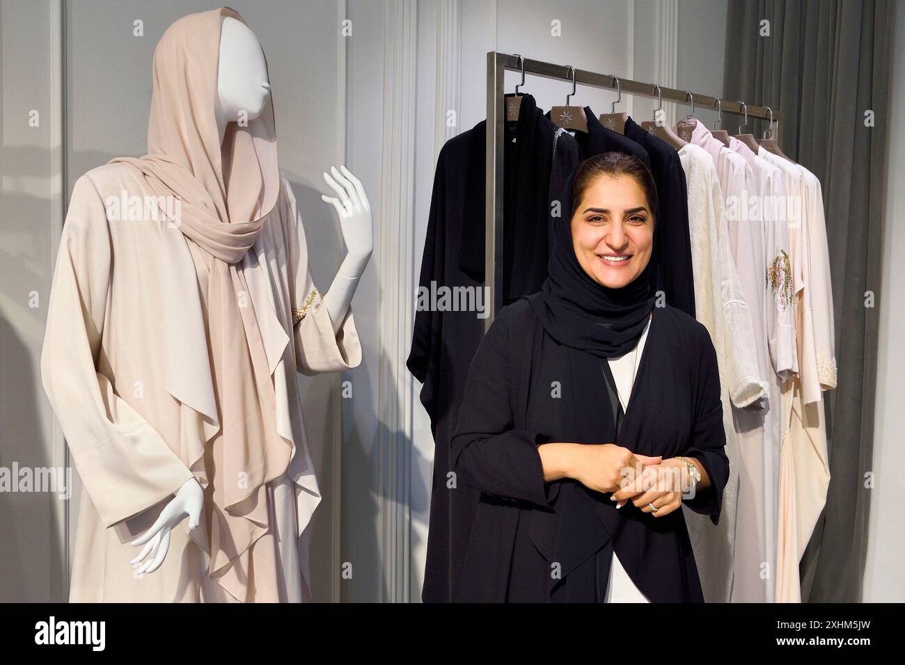 Sultanate of Oman, Muscat, Al-Athaiba district, haute couture boutique ...