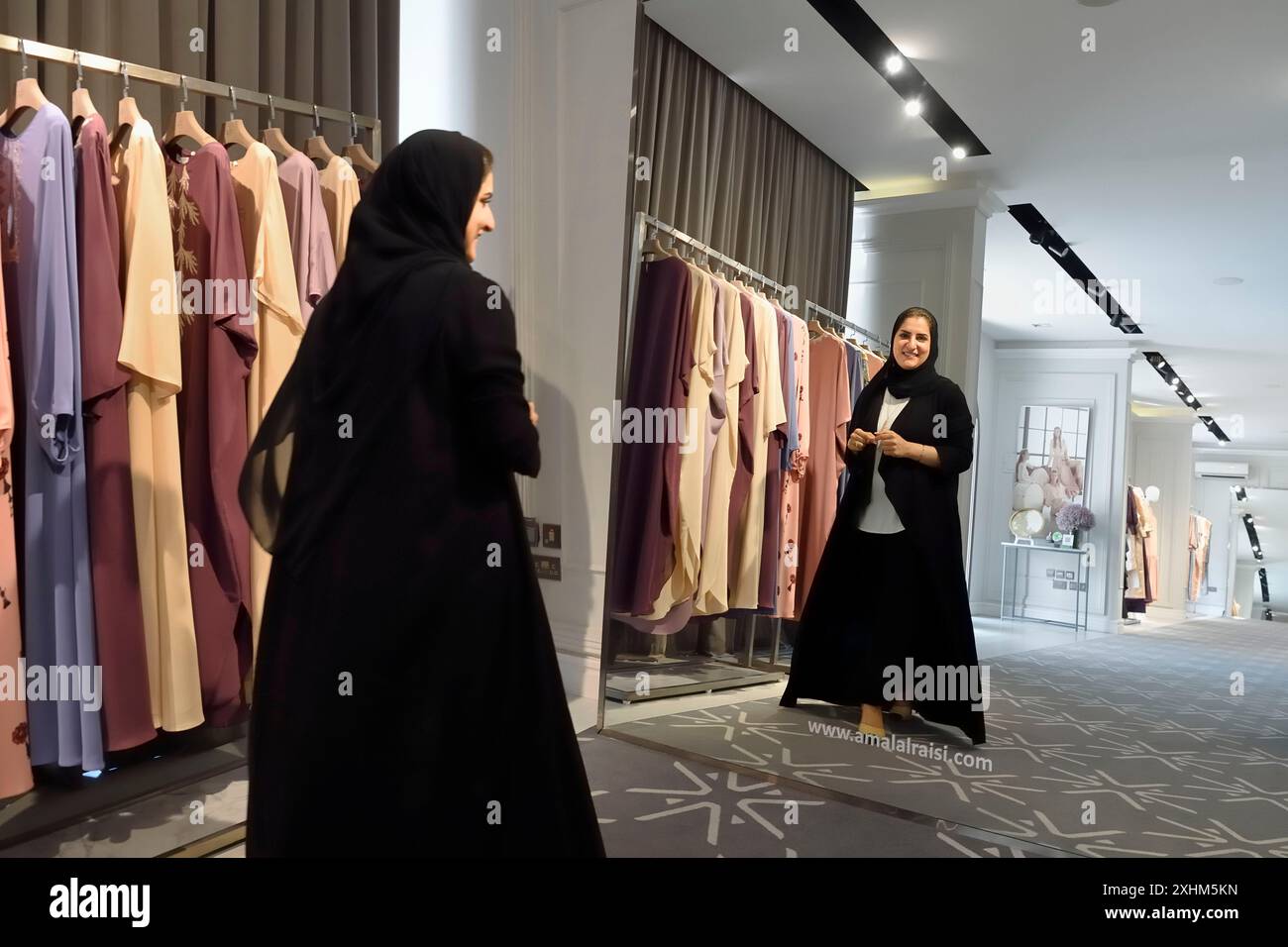 Sultanate of Oman, Muscat, Al-Athaiba district, haute couture boutique ...