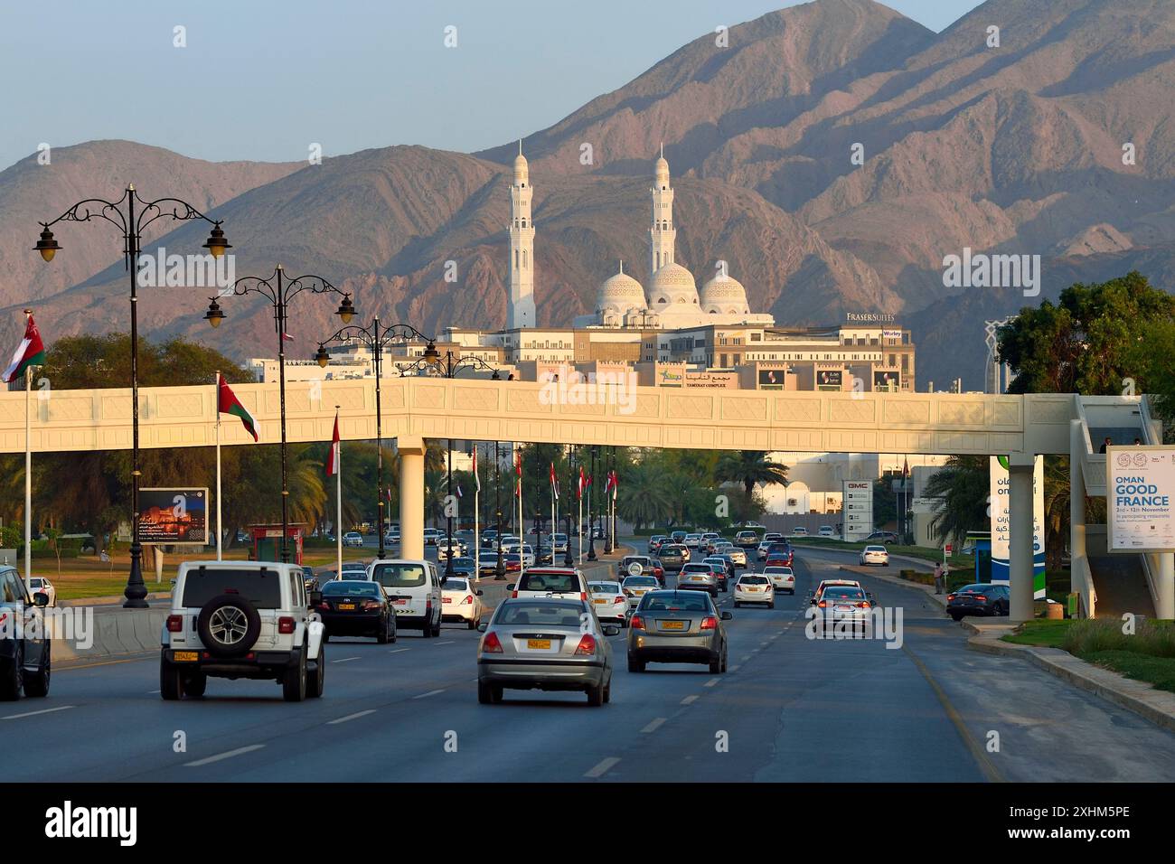 Sultanate of Oman, Muscat, Sultan Qaboos highway, double 4 lanes which ...