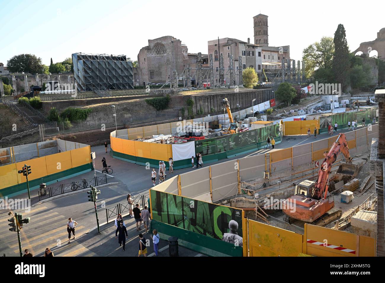 Construction of a major underground hub is underway near the Roman ...