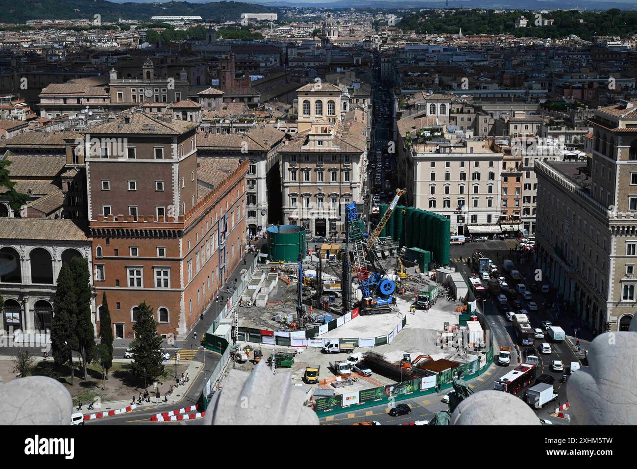 Construction of a major underground hub is underway in central Piazza ...