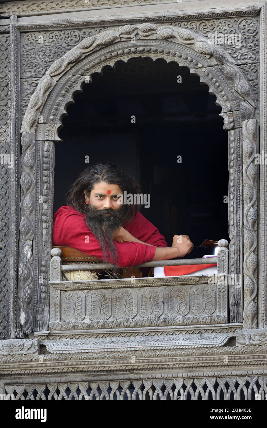 India, Uttar Pradesh, Varanasi, Lalita Ghat, Nepali temple (also called ...