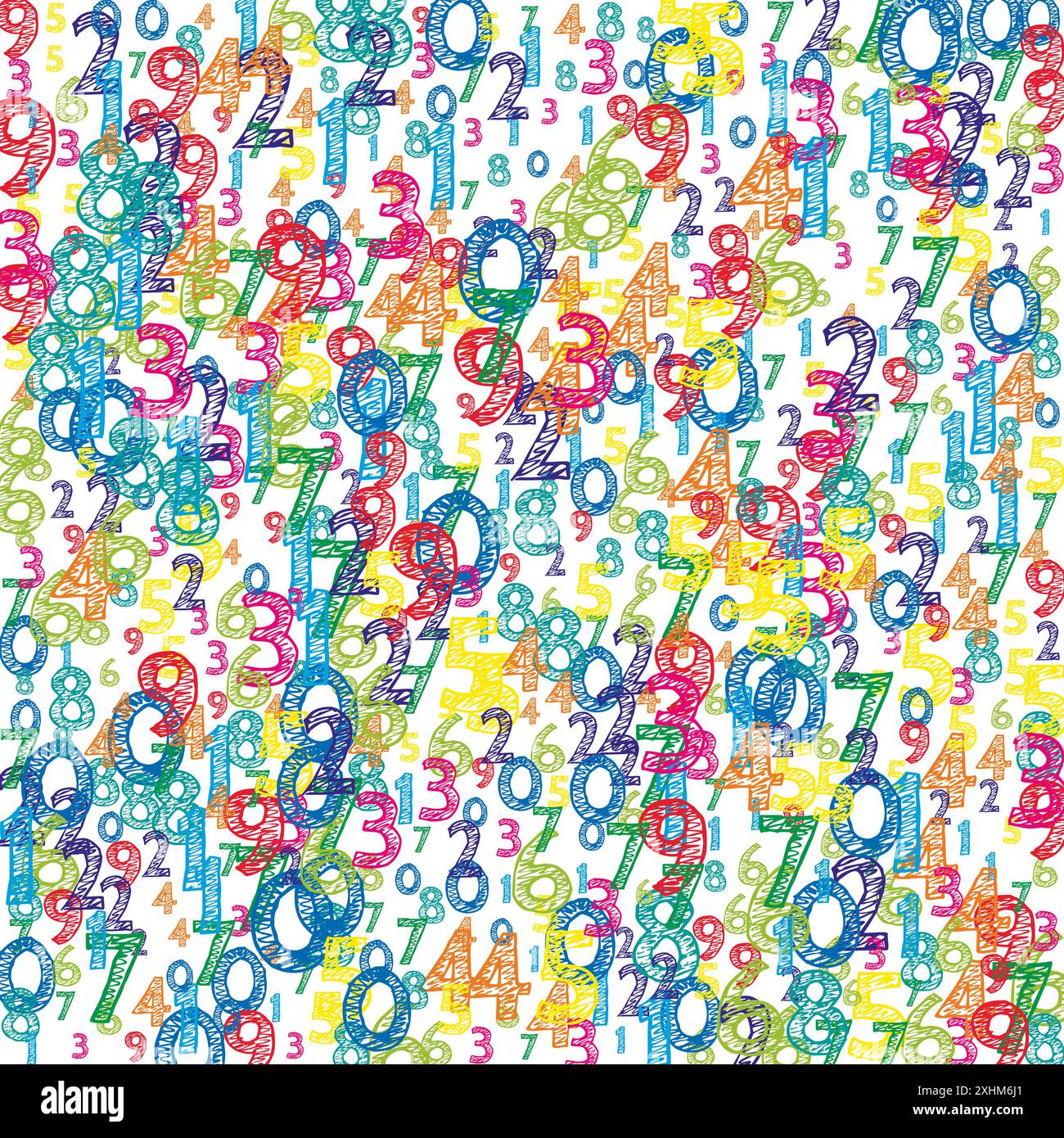 Scattered letters of latin alphabet. Colorful childish floating ...