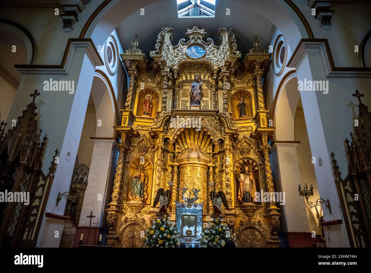 Golden altar, carved of wood & painted in gold flake, Church of Saint ...