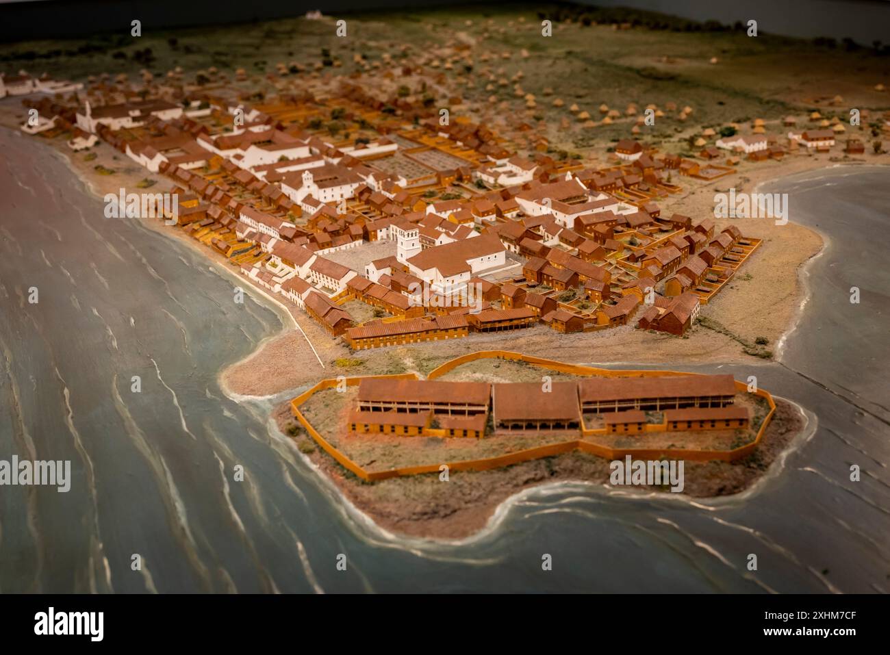 Detail of model of Panamá Viejo prior to 1671, Museum of Old Panama ...
