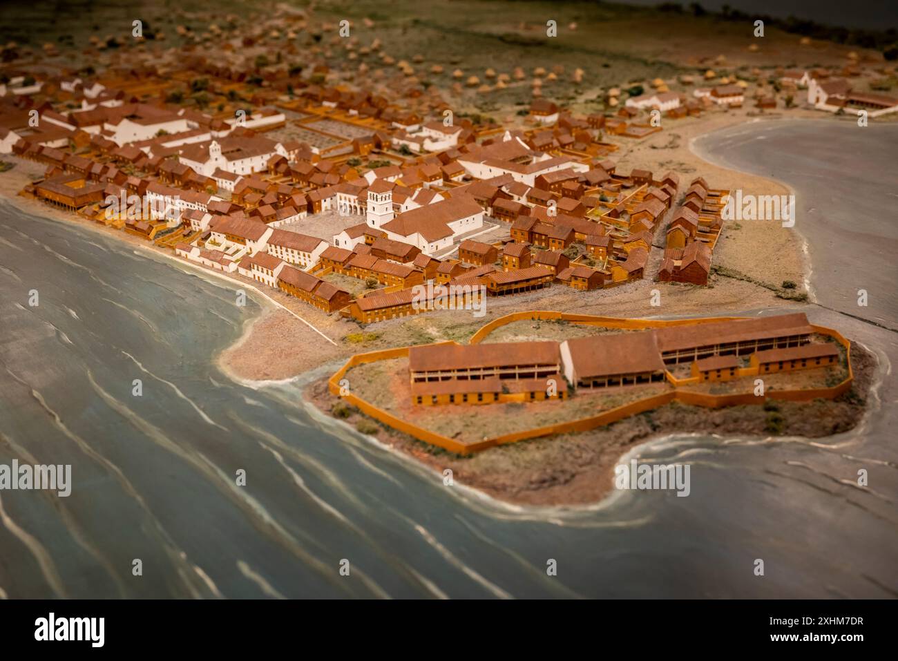 Model of Panamá Viejo prior to 1671, Museum of Old Panama, which traces ...