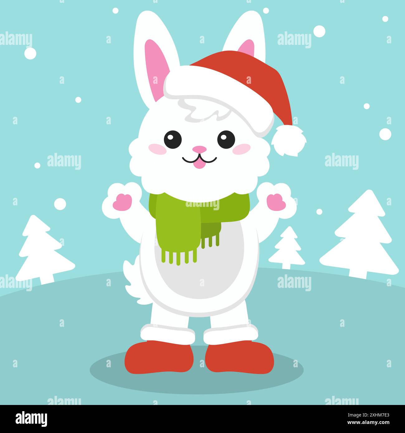 Cartoon character rabbit. Color background for your design. For ...
