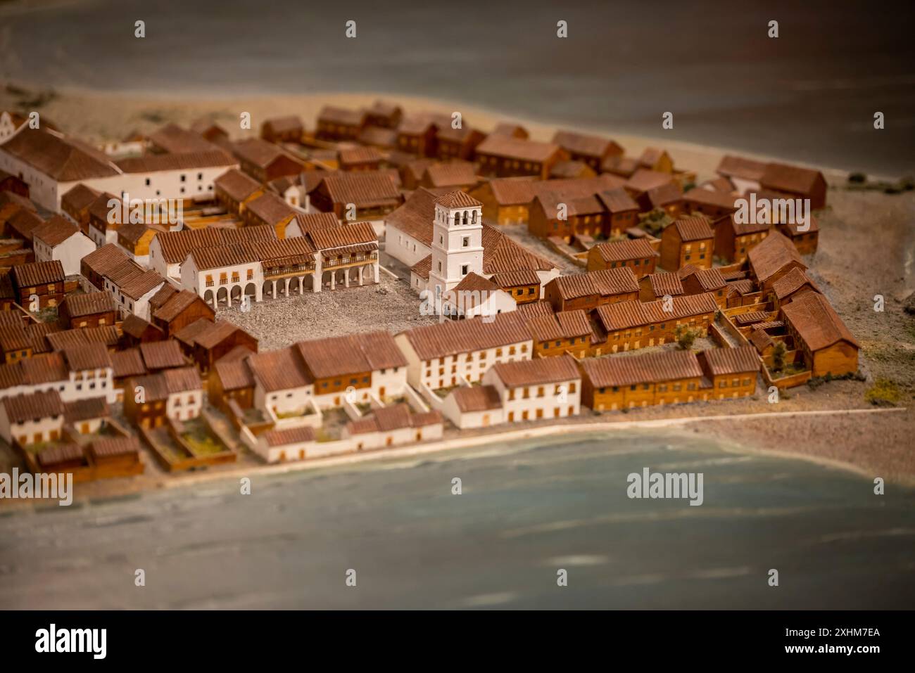 Detail of model of Panamá Viejo prior to 1671, Museum of Old Panama ...