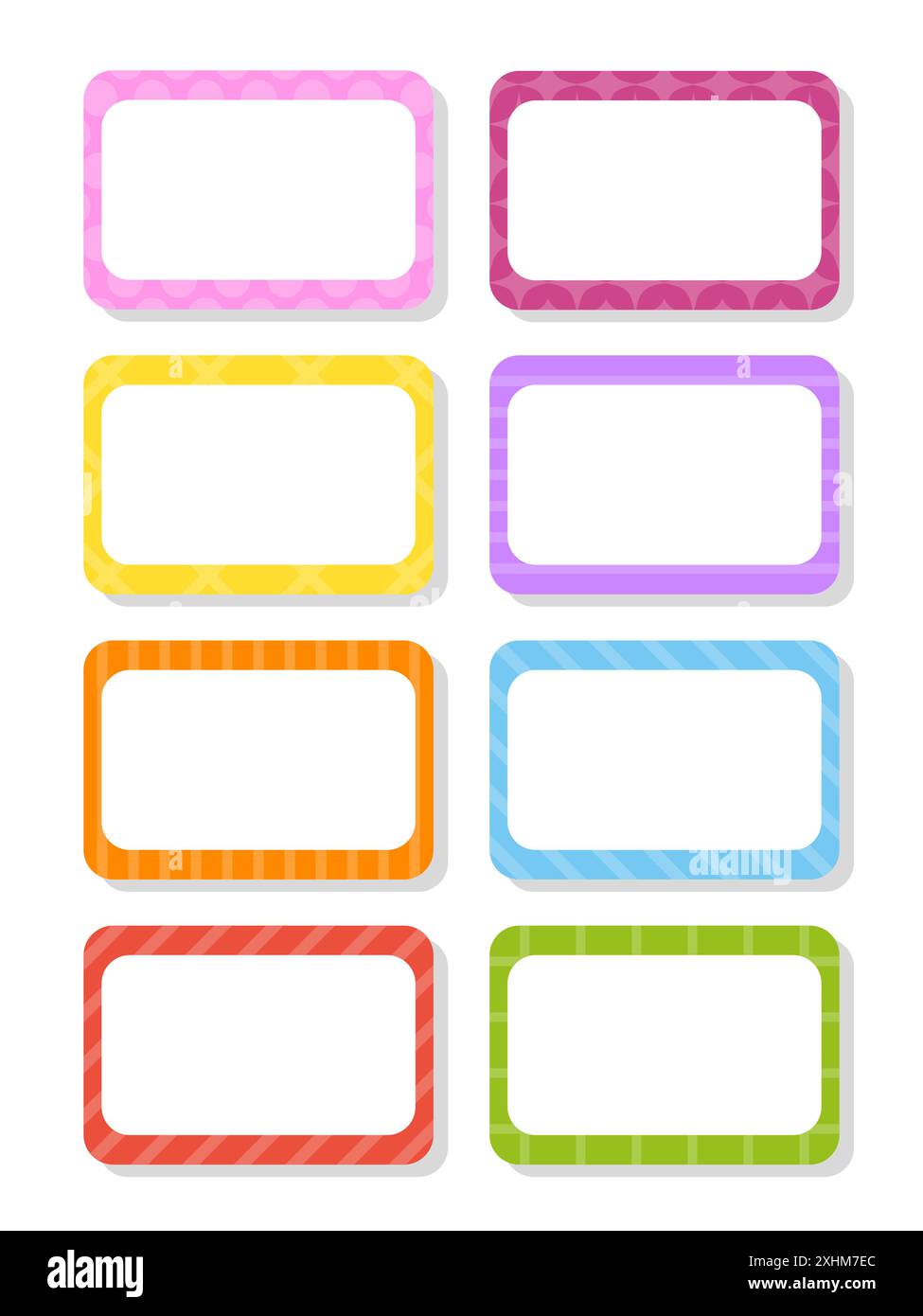 Set stickers for design. Empty template. Name tags, gift labels ...