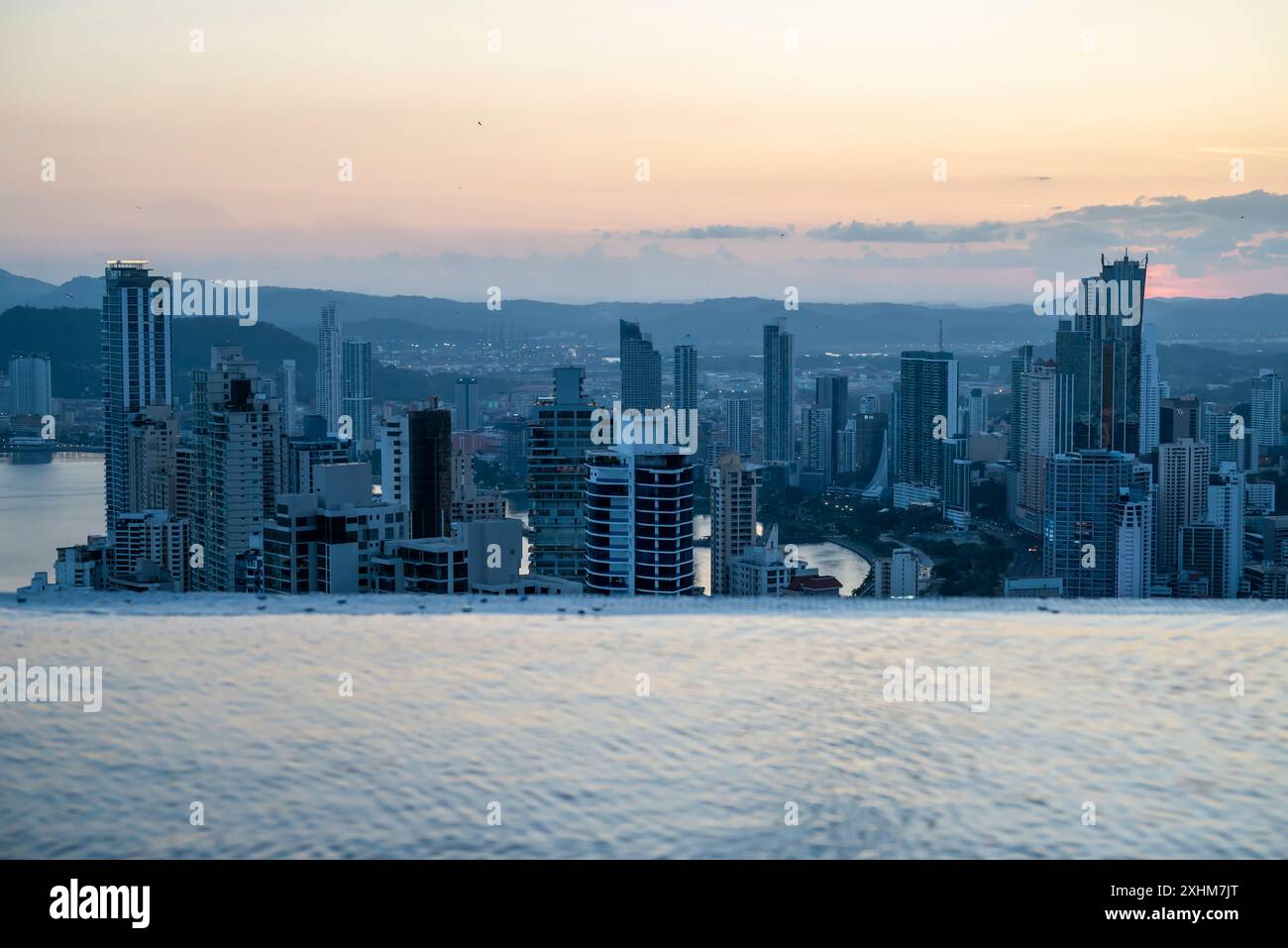 Cityscape from the Infinity pool of JW Marriott Panama tower, former ...