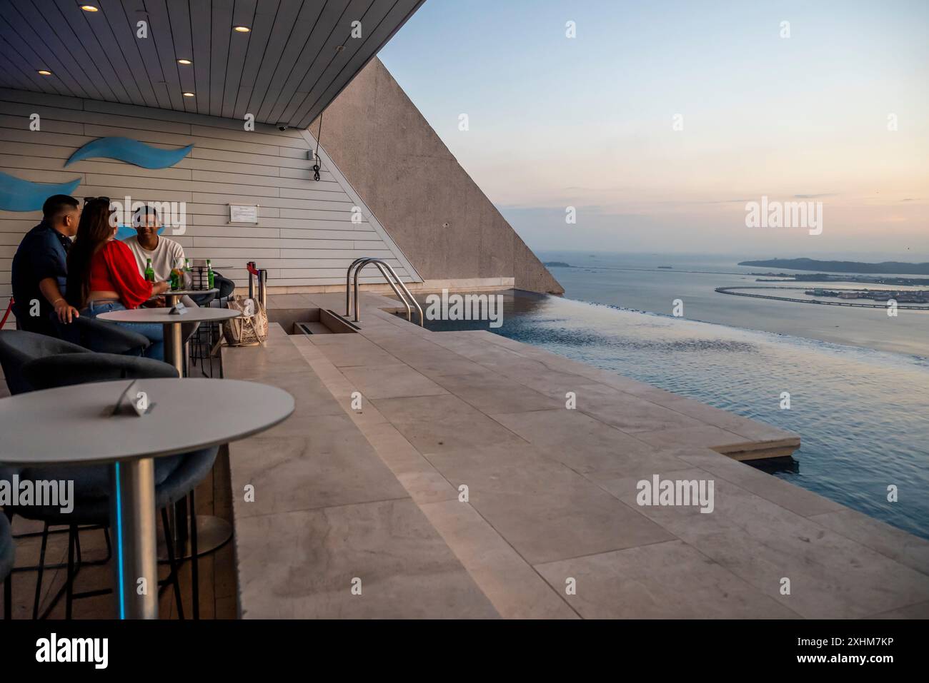 Cityscape from the Infinity pool of JW Marriott Panama tower, former ...