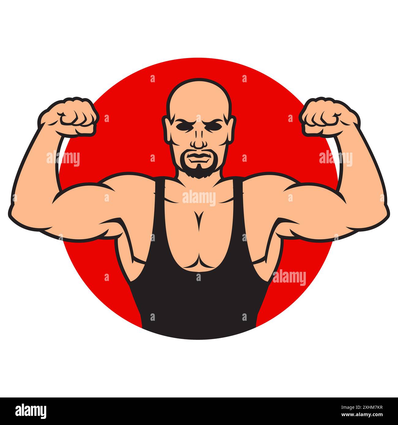 Bodybuilder strong man. Design element. Vector illustration isolated on ...