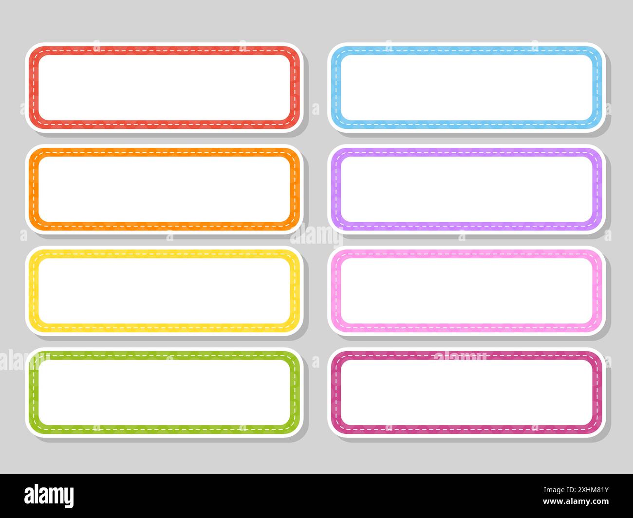 Set stickers for design. Empty template. Name tags, gift labels ...