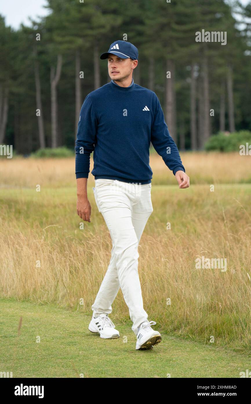 North Berwick, Scotland, UK. 13th July 2024. Scottish gofer Robert MacIntyre wins the Genesis ...