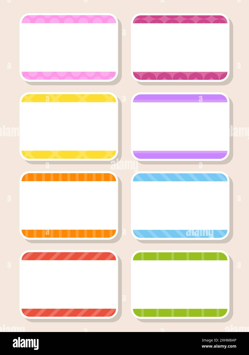 Set stickers for design. Empty template. Name tags, gift labels ...