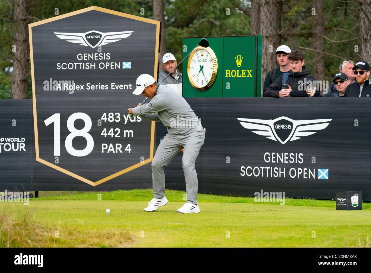 North Berwick, Scotland, UK. 13th July 2024. Scottish gofer Robert MacIntyre wins the Genesis ...