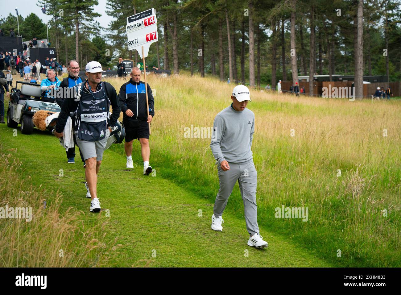 North Berwick, Scotland, UK. 13th July 2024. Scottish gofer Robert MacIntyre wins the Genesis ...
