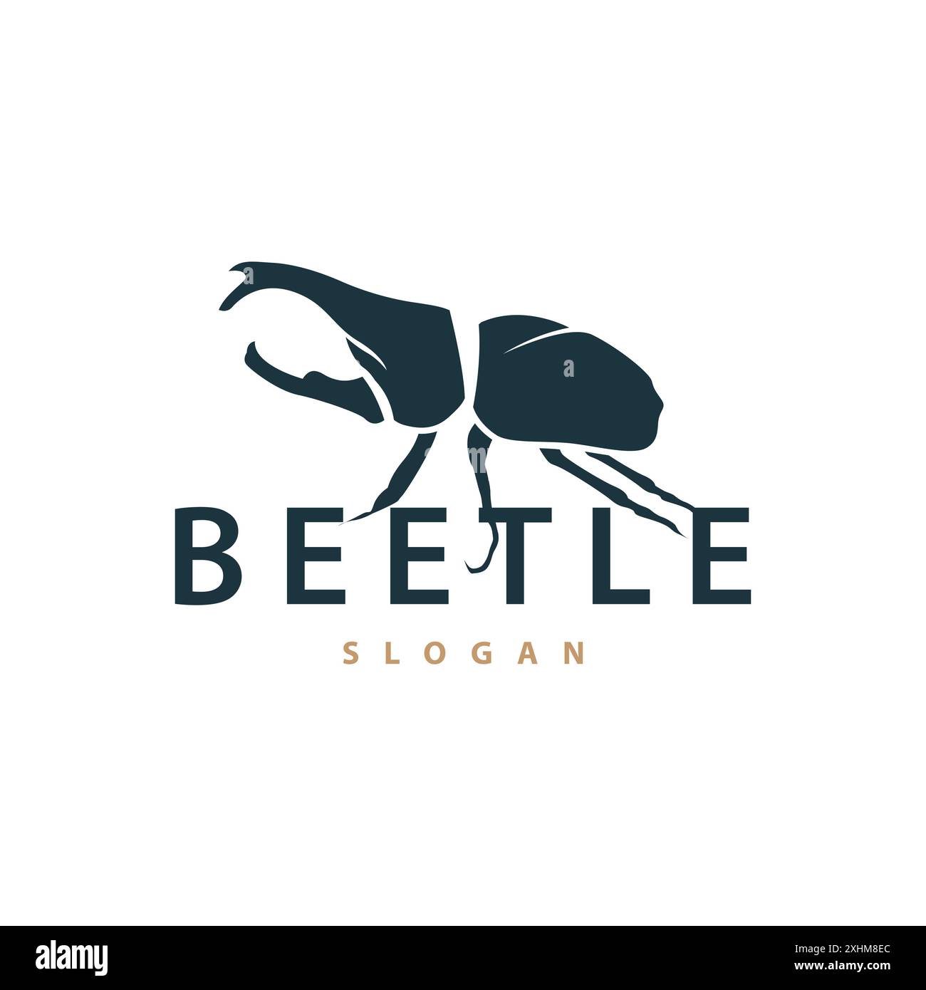 beetle logo design simple silhouette insect animal illustration ...