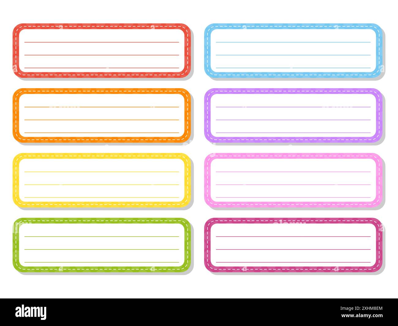 Set stickers for design. Empty template. Name tags, gift labels ...