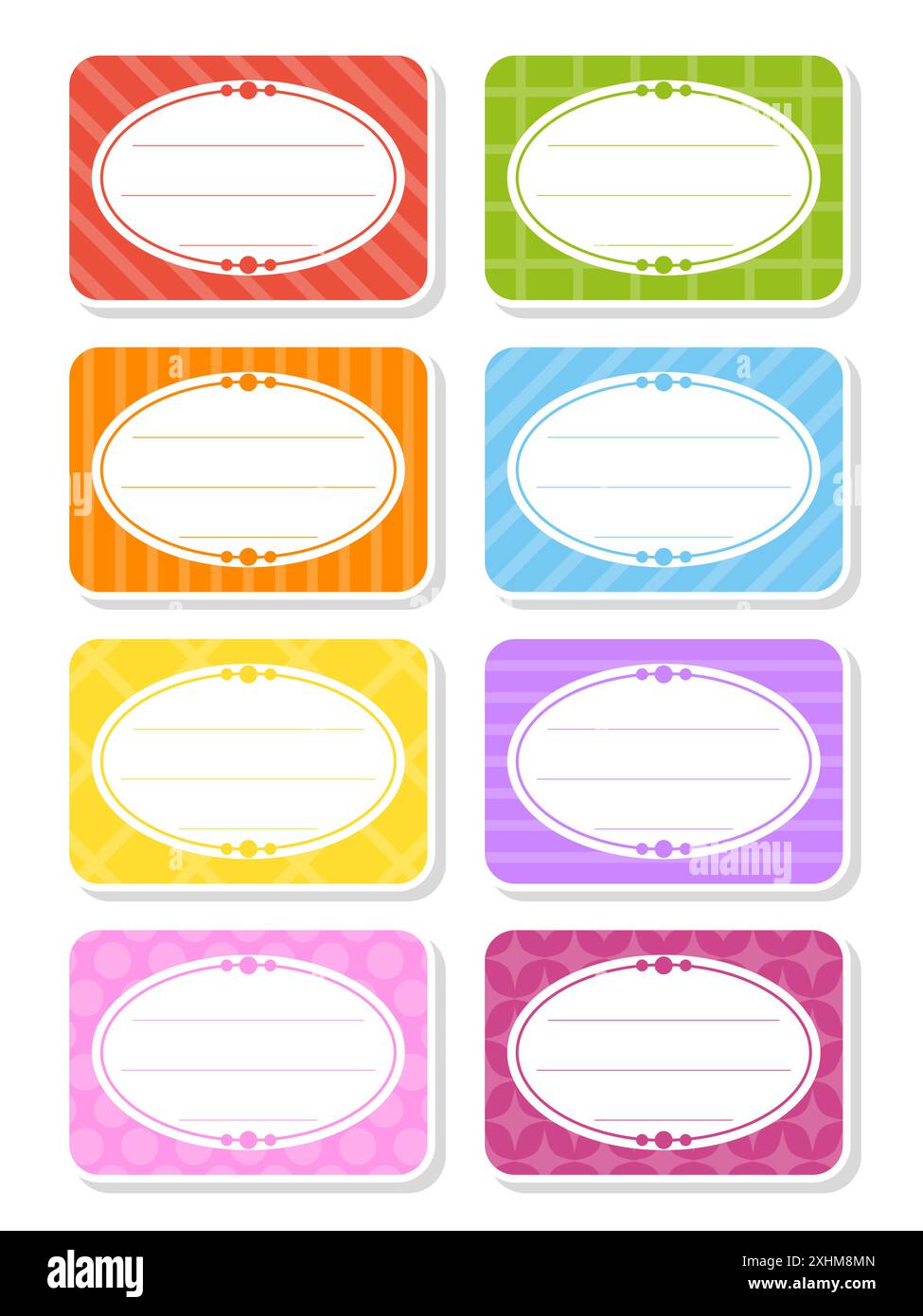 Set stickers for design. Empty template. Name tags, gift labels ...