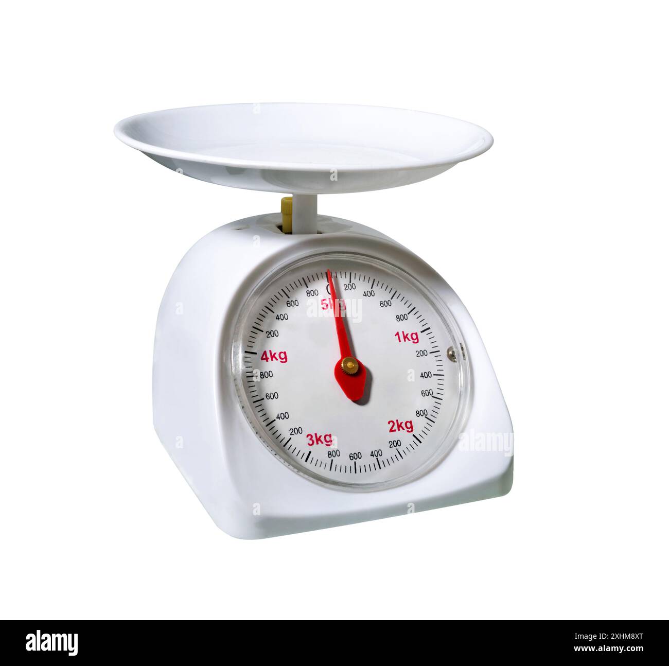 Scales. Kitchen scale isolated on white background Weighing food Stock ...