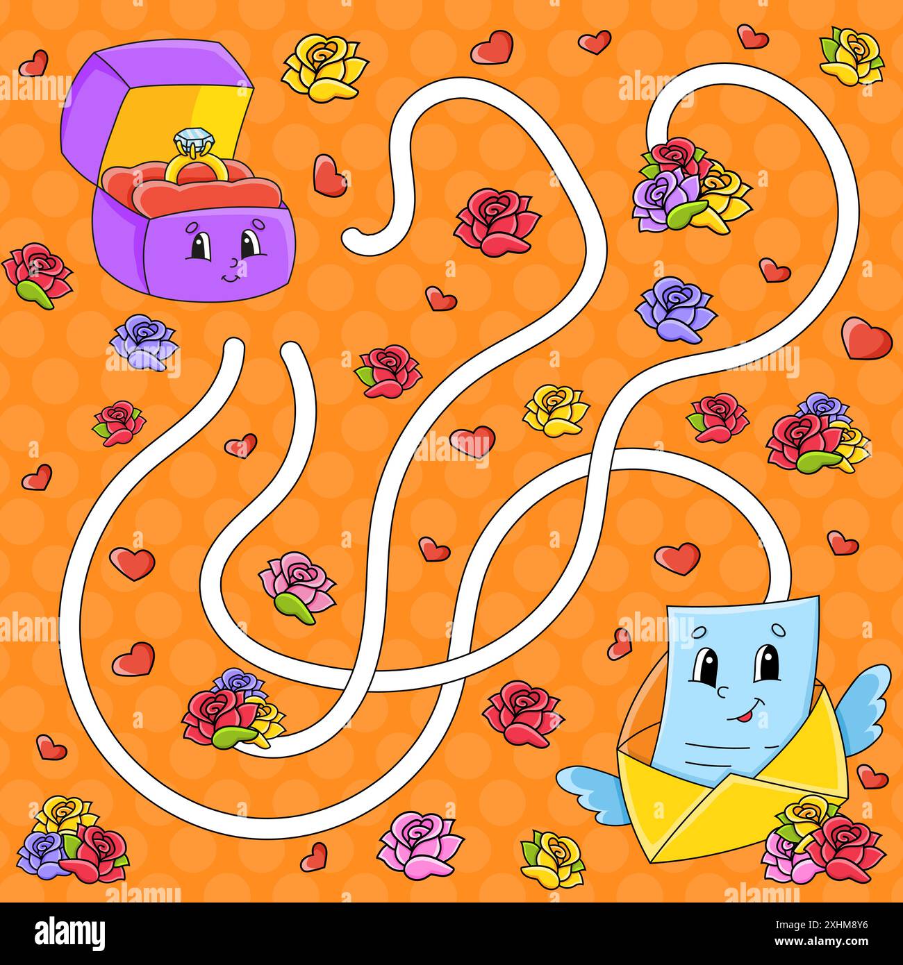 Abstract maze. Game for kids. Funny labyrinth. Activity page. Puzzle ...