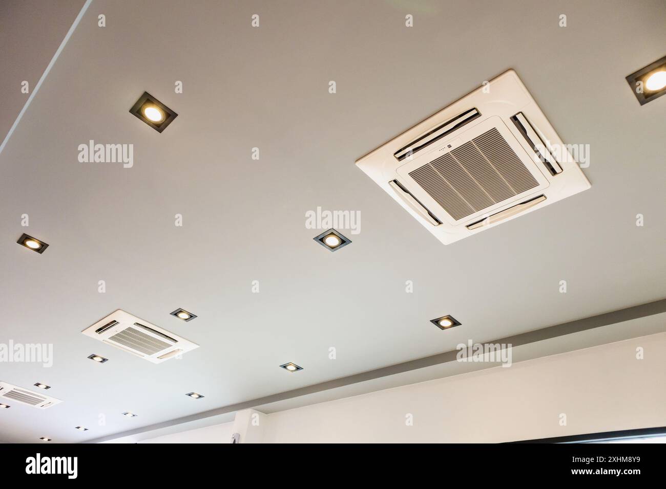 Modern ceiling mounted cassette type air conditioning system Stock ...